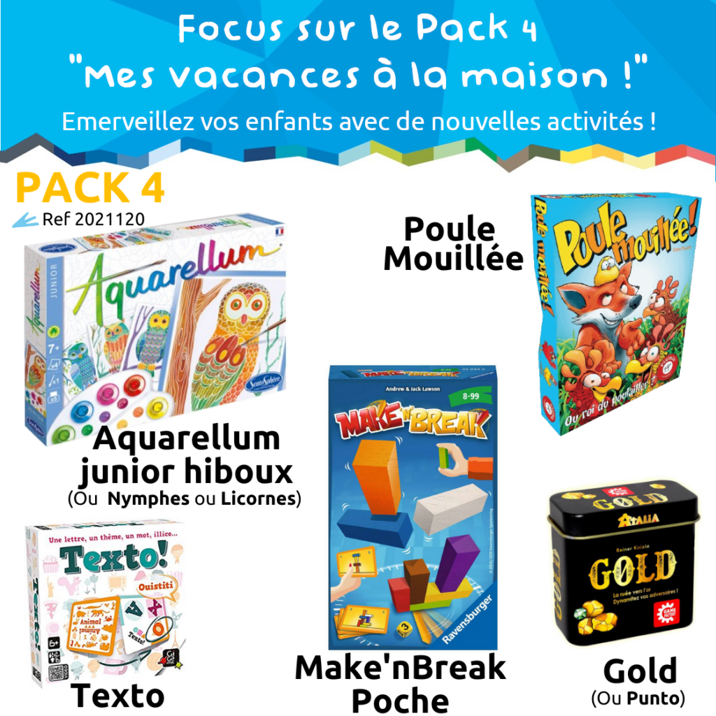 Packs « Mes vacances à la maison » - Oika Oika