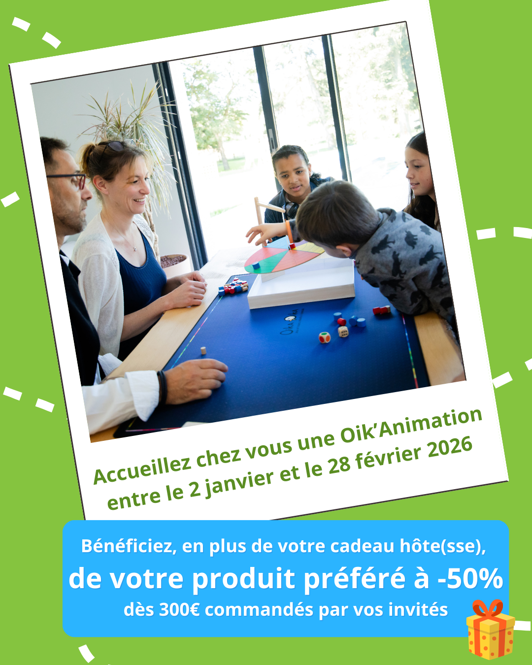 Organiser une Oik’Animation à domicile en janvier et février 2026